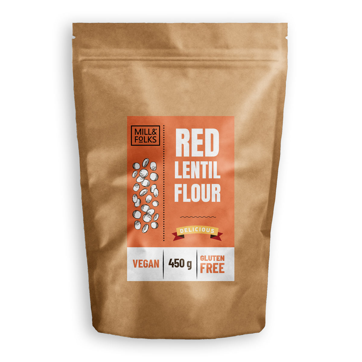 Red lentil flour 450g – Mill & Folks
